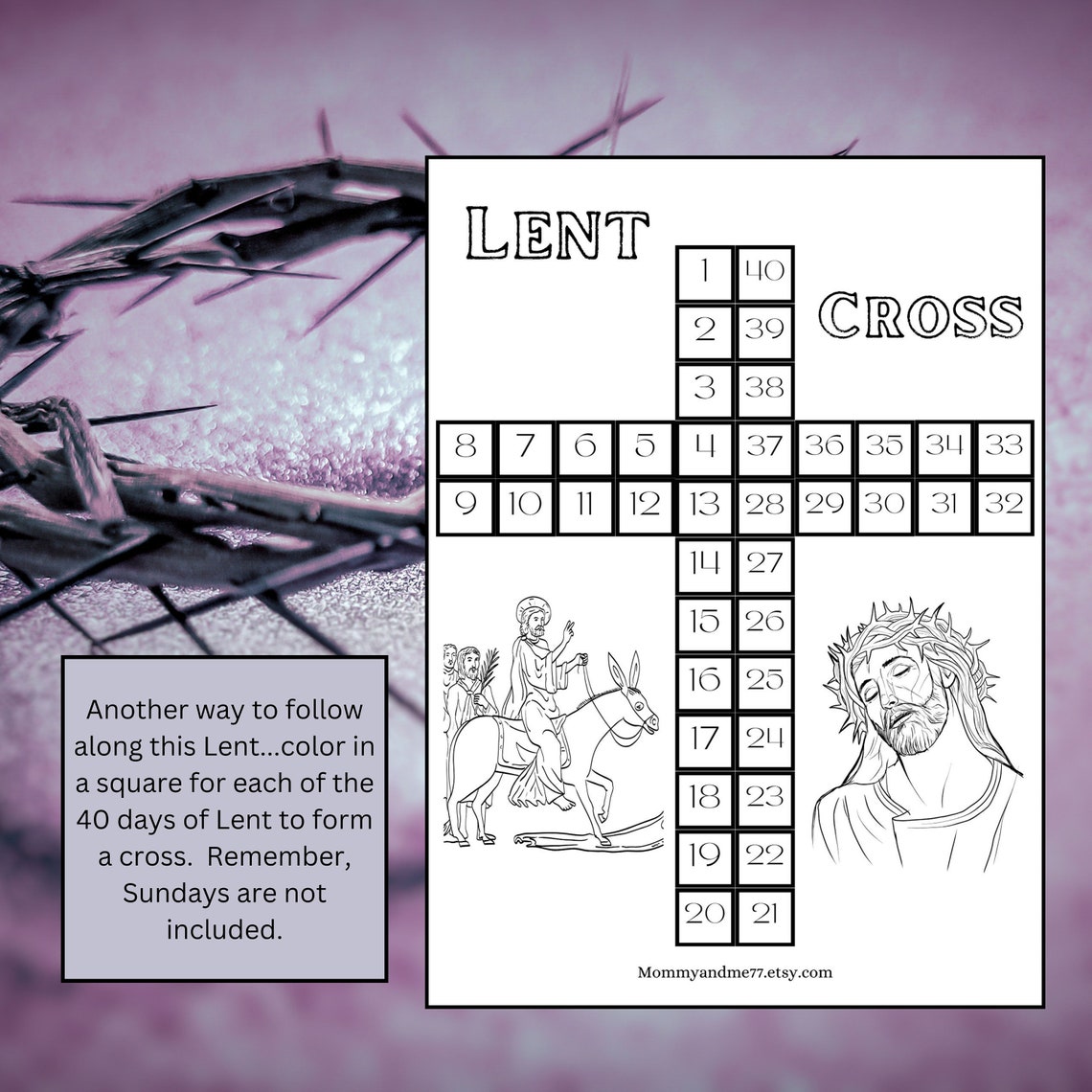 Lent Projects for Kids: Lent Calendar & Resolutions (PDF Printable) - Etsy