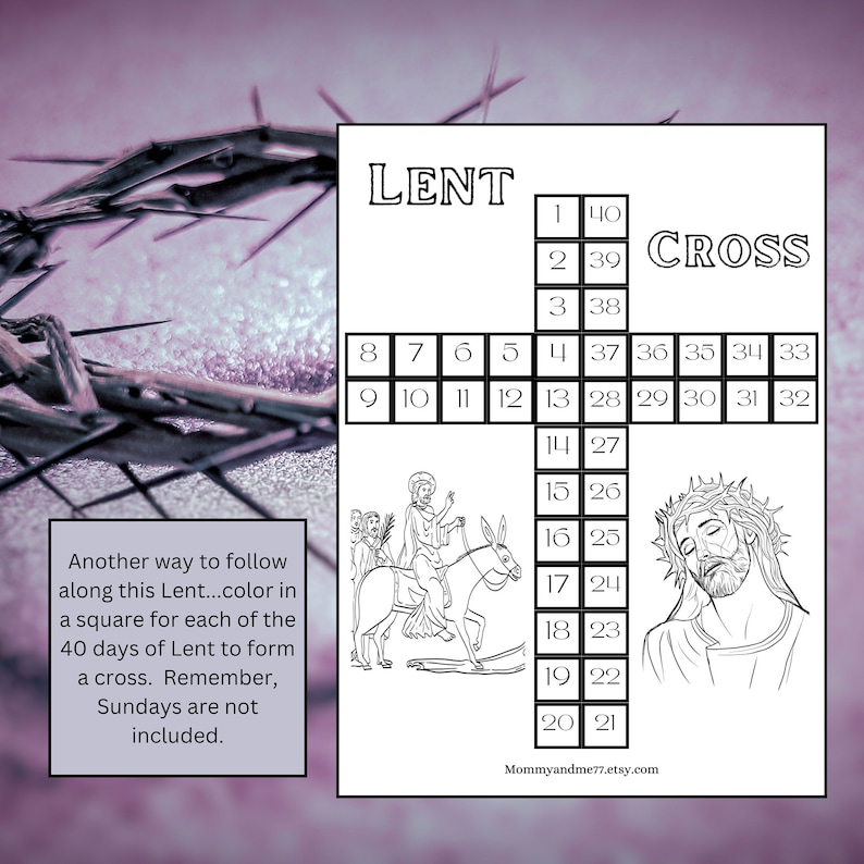 Lent Projects for Kids: Lent Calendar & Resolutions (PDF Printable) - Etsy