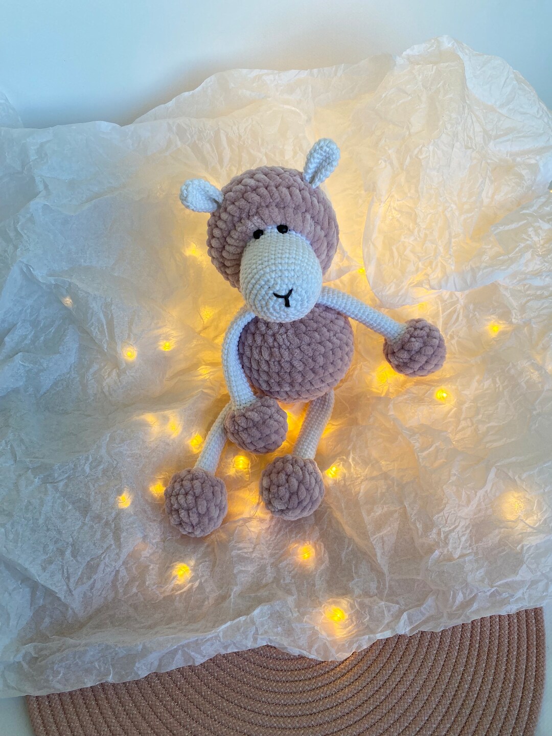 Crochet Animal. Sheep Doll. Crochet Pink Sheep. Farm Animal. Cute Sheep ...