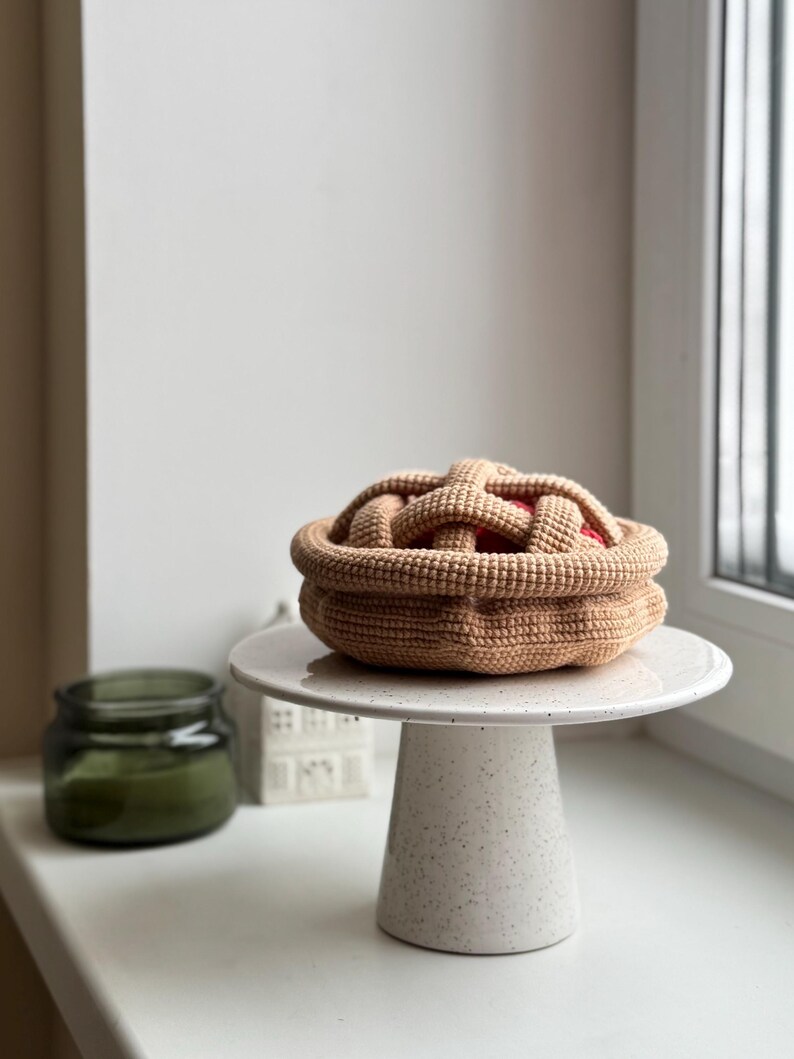 Crochet Raspberry Pie Toy, Pretend Play Food, Montessori Kitchen Toy - Etsy