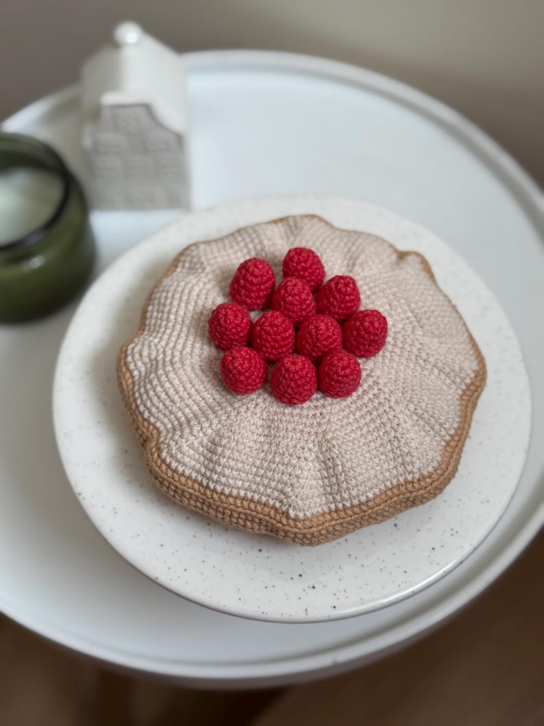 Crochet Raspberry Pie Toy, Pretend Play Food, Montessori Kitchen Toy - Etsy