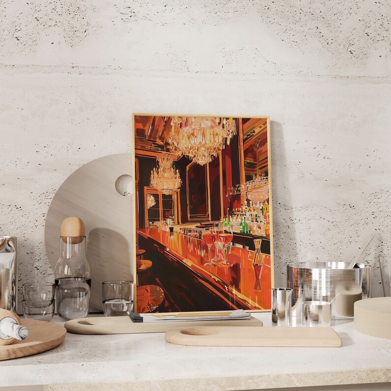 Retro Cocktail Bar Print | Vintage Cocktail Poster | Kitchen Print ...