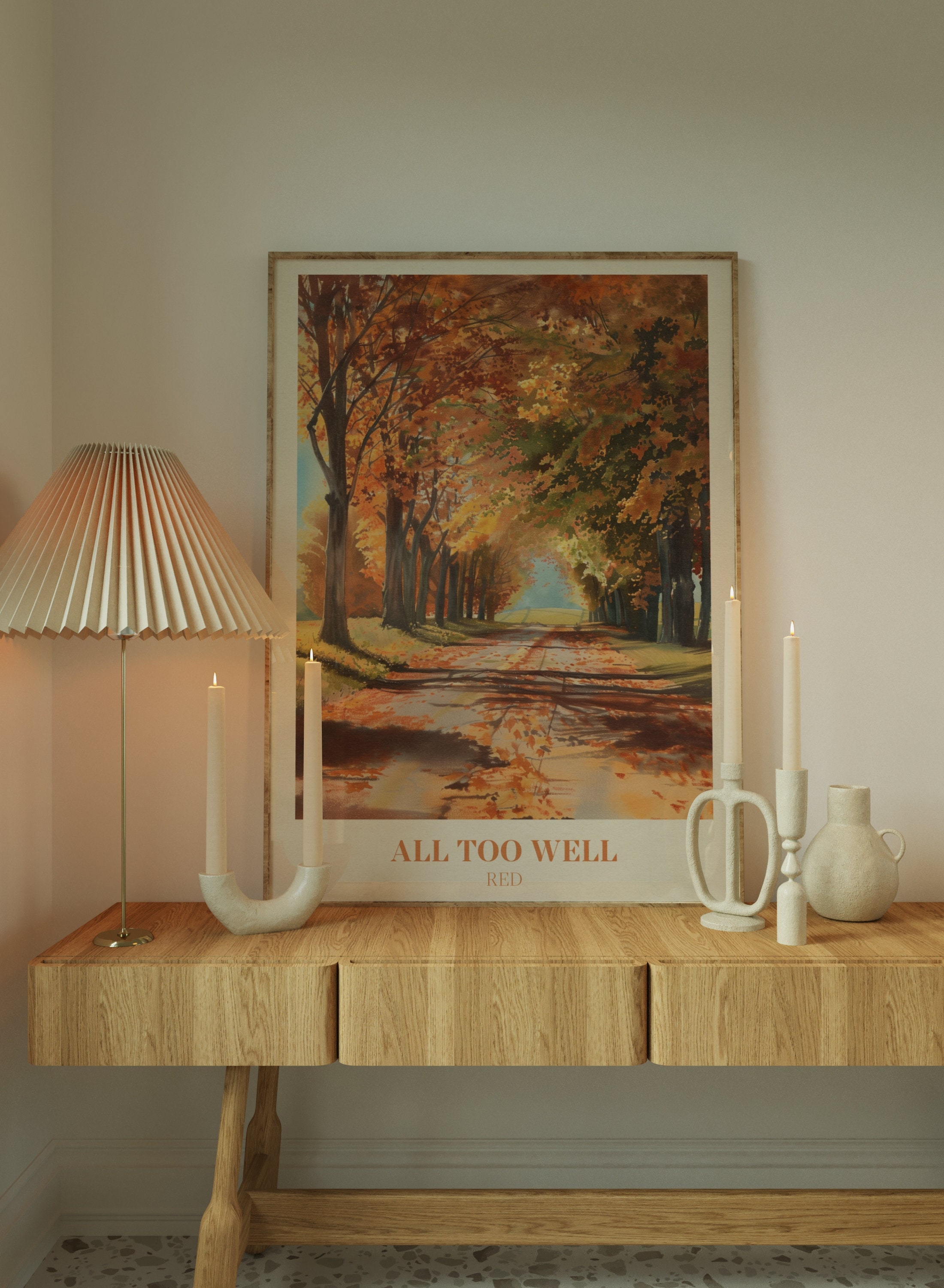 All Too Well Digital Print | Music Wall Art | Aesthetic Print | Red ...