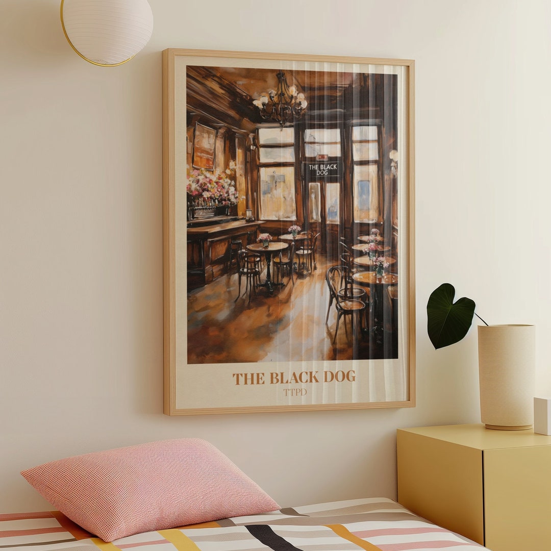 The Black Dog Digital Print | Music Wall Art | Aesthetic Print ...