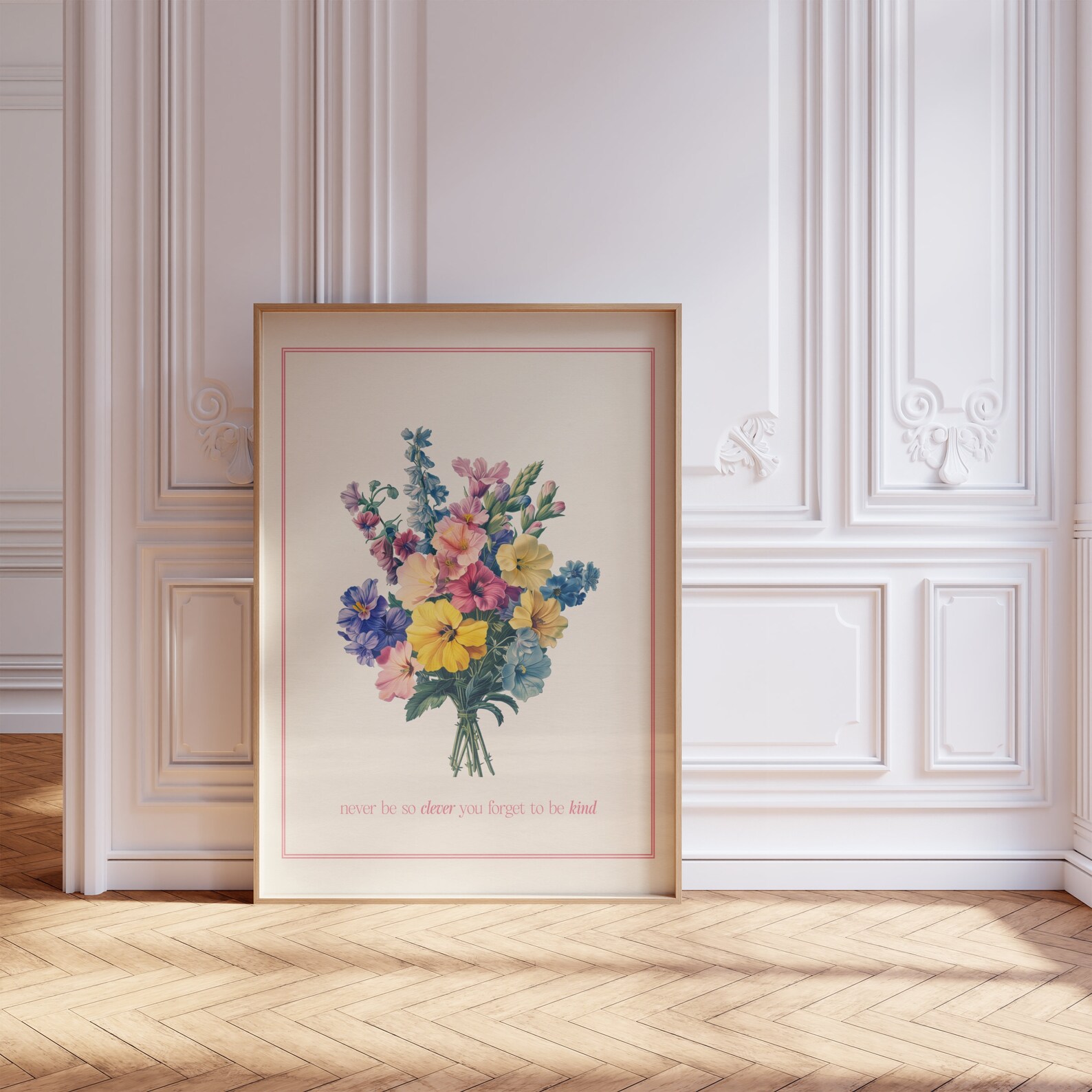 Never Be so Clever You Forget to Be Kind Digital Print | Botanical ...