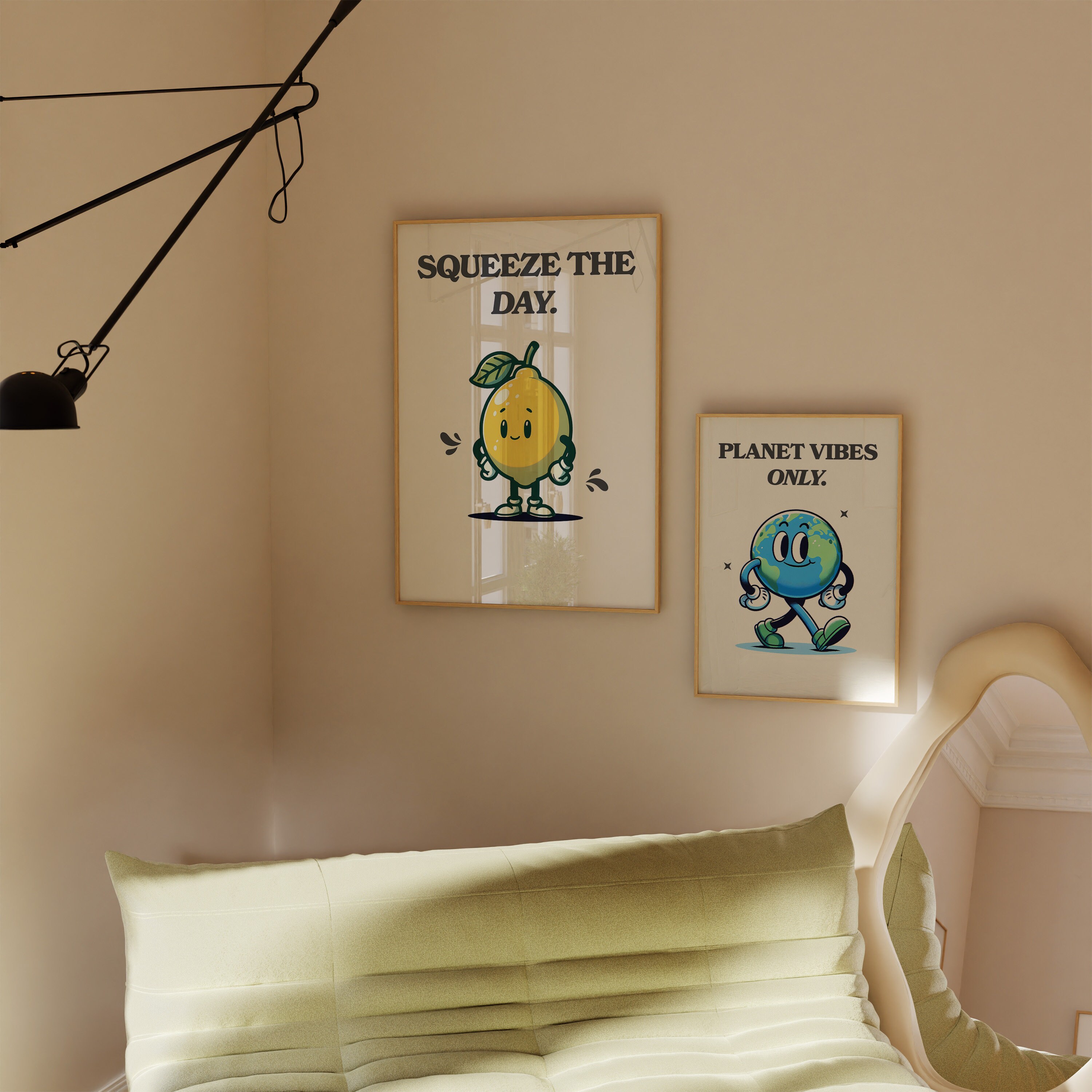 Retro Lemon Mascot Digital Print | Vintage Character Poster | Mascot ...