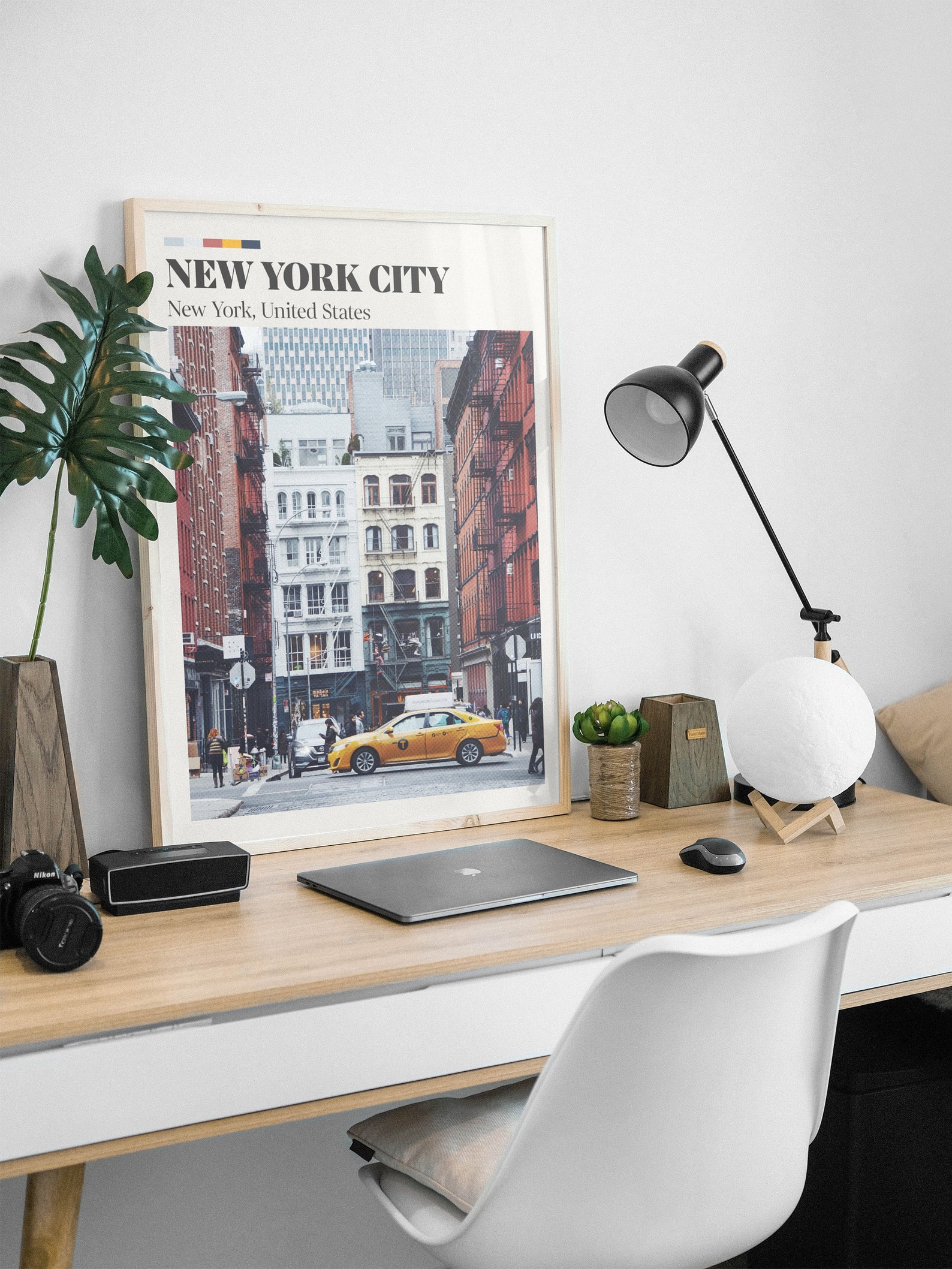 New York City Retro Digital Print | NYC Wall Art | Living Room Decor ...