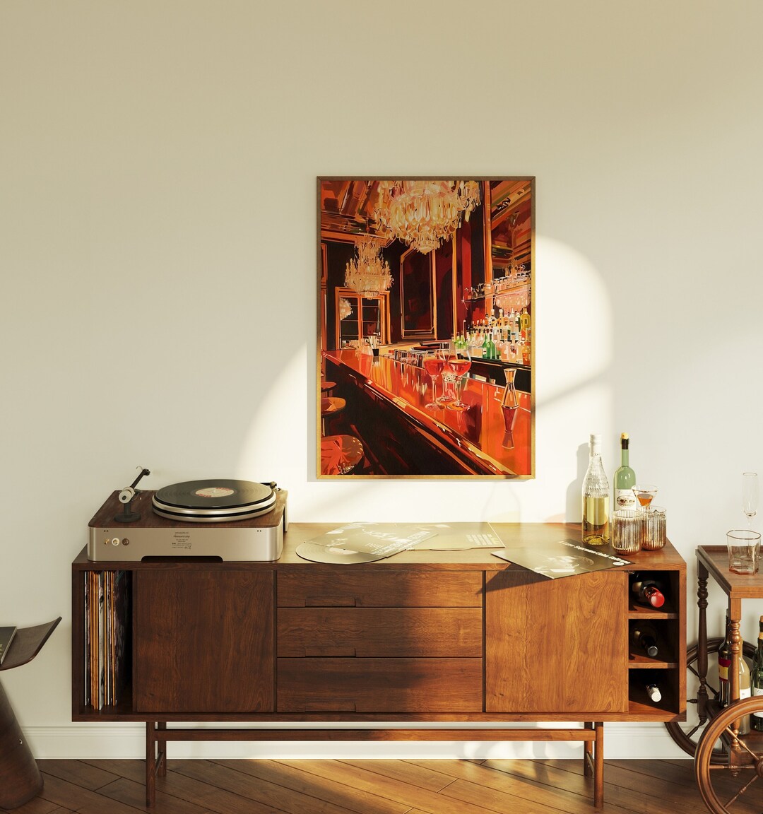 Retro Cocktail Bar Print | Vintage Cocktail Poster | Kitchen Print ...