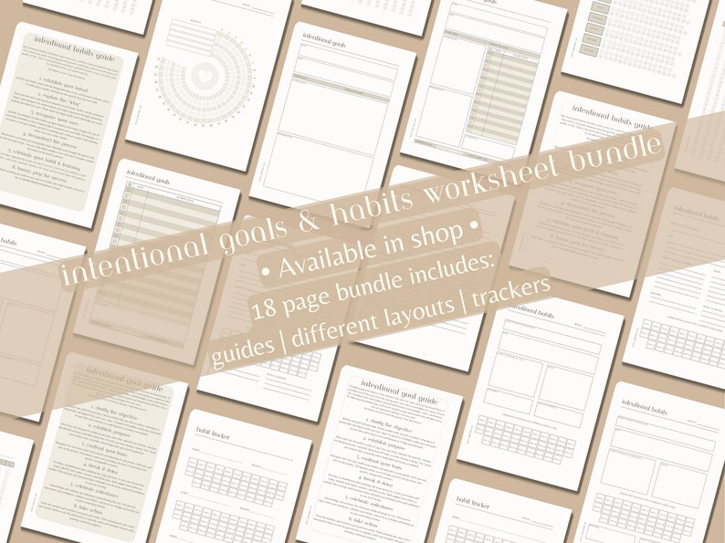 Intentional Goal Setting Guide + Worksheet | Digital or Printable ...