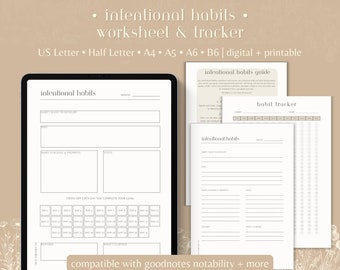 Intentional Goal Setting Guide + Worksheet | Digital or Printable ...