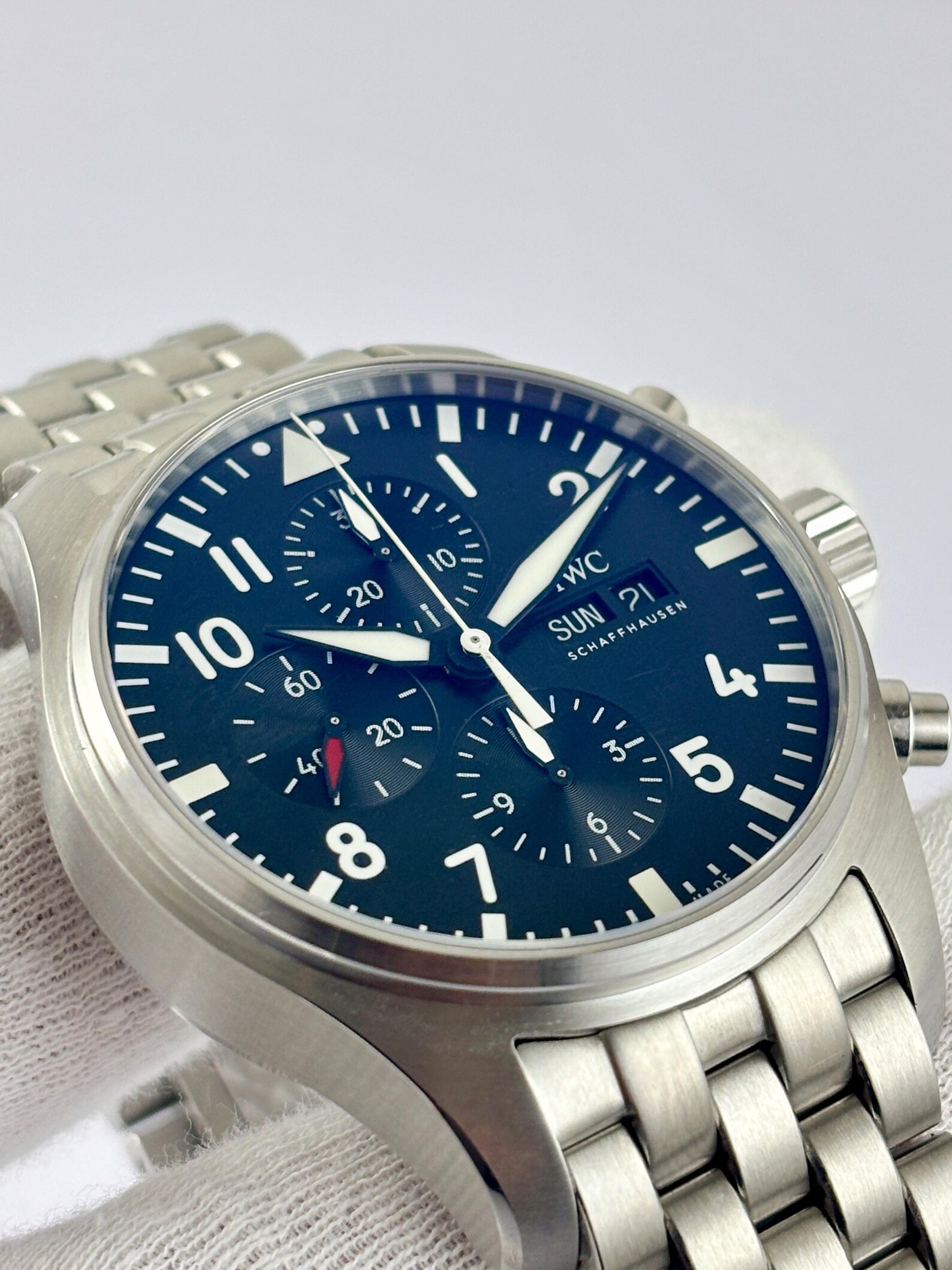 IWC Schaffhausen Pilot Chronograph Automatic Men's Watch - Etsy