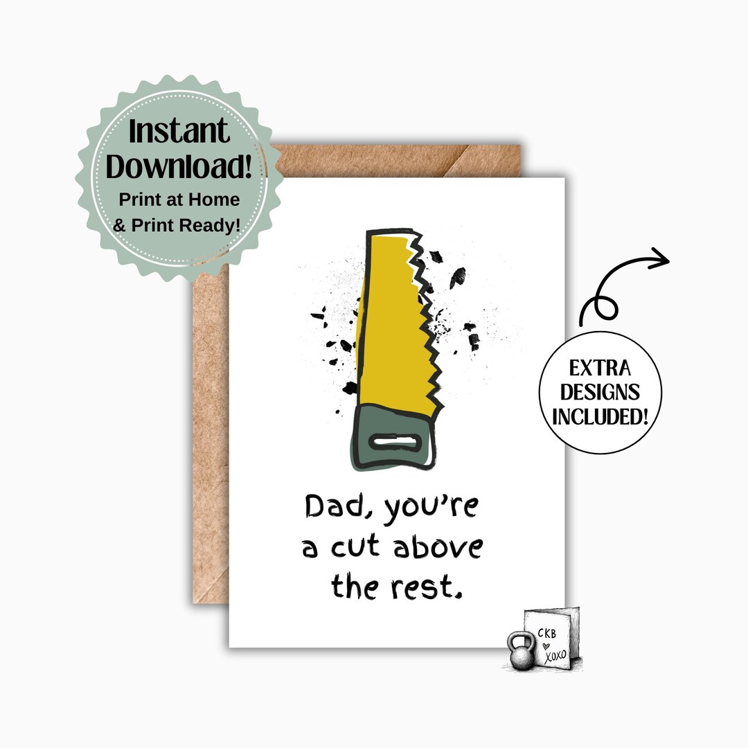 Father's Day Card | Funny Dad Card | Son Card | Tool Lover Card | Tool ...