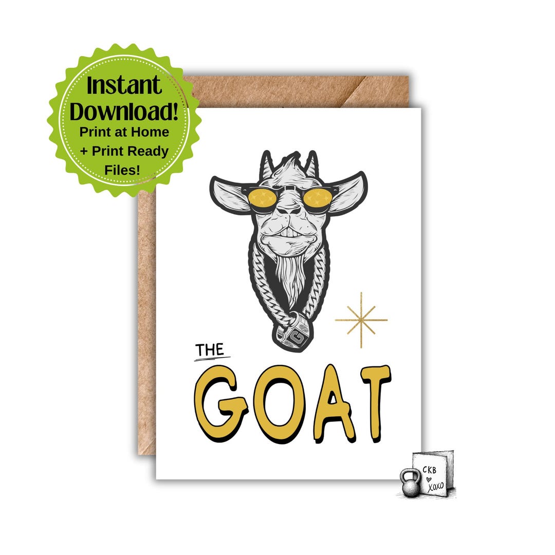 You're the GOAT Greeting Card: Printable Gen Z Gift (PDF Download) - Etsy