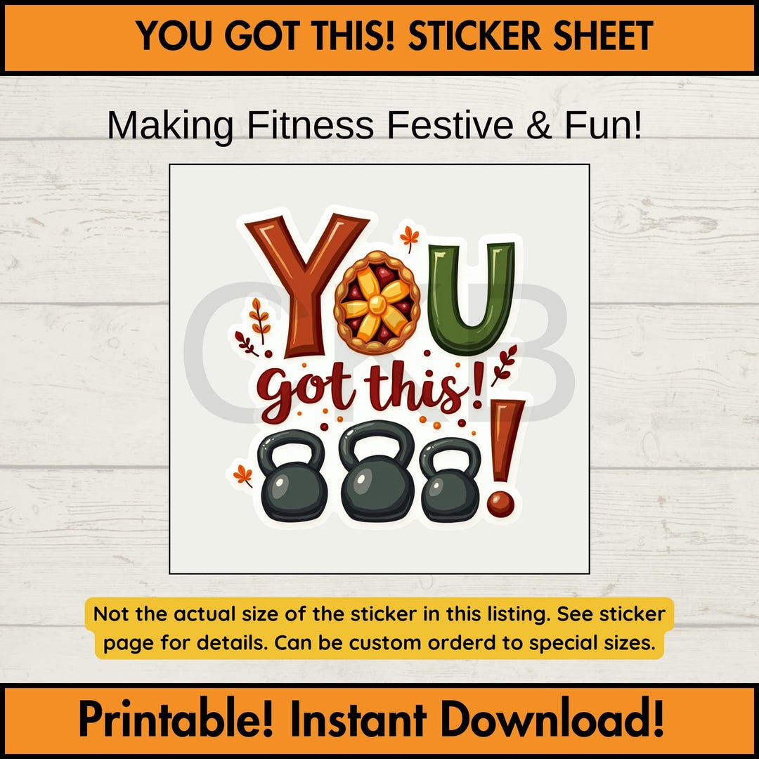 You Got This! | Printable Stickers | Fitness Stickers | Gym Stickers ...