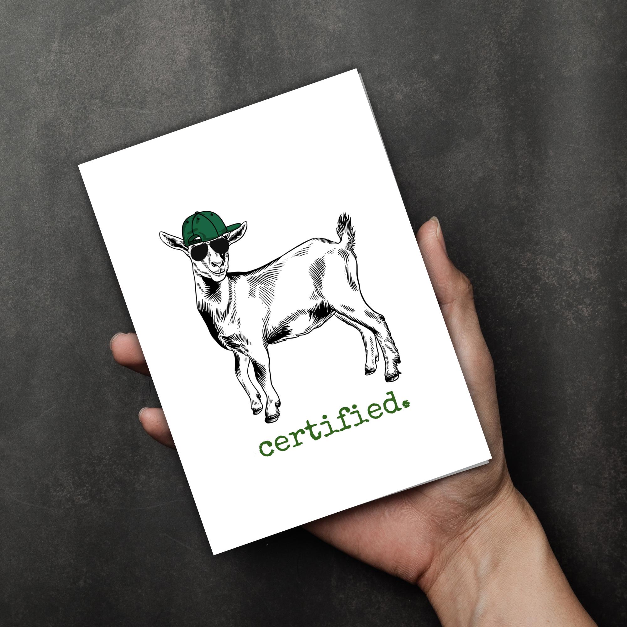 Funny GOAT Greeting Card: Gen Z Animal Card (printable PDF) - Etsy