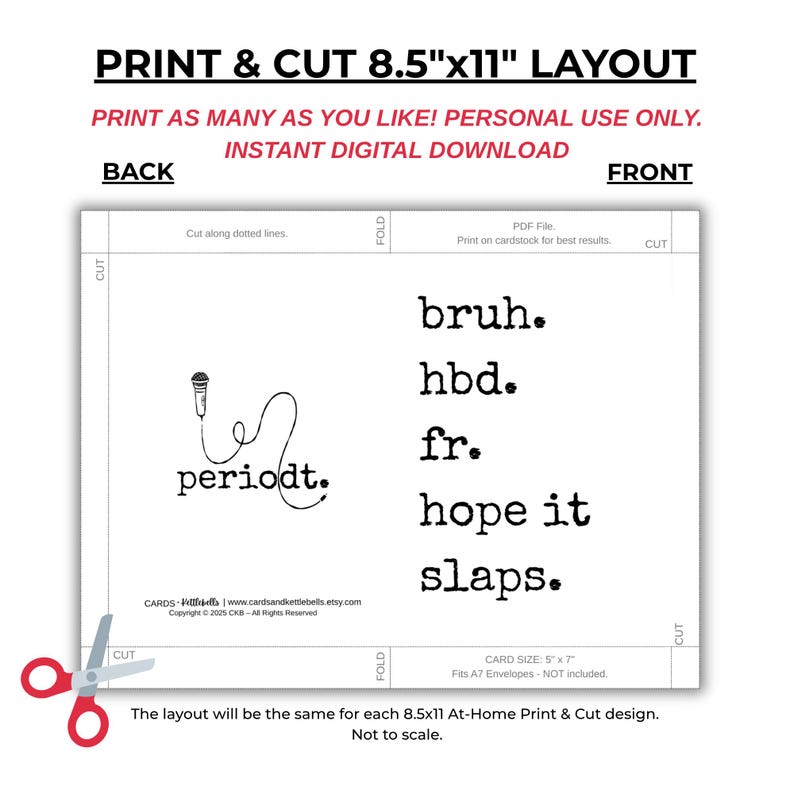 Bruh. HBD. FR. Hope It Slaps | Gen Z Birthday Card | Gen Z Slang | Bruh ...