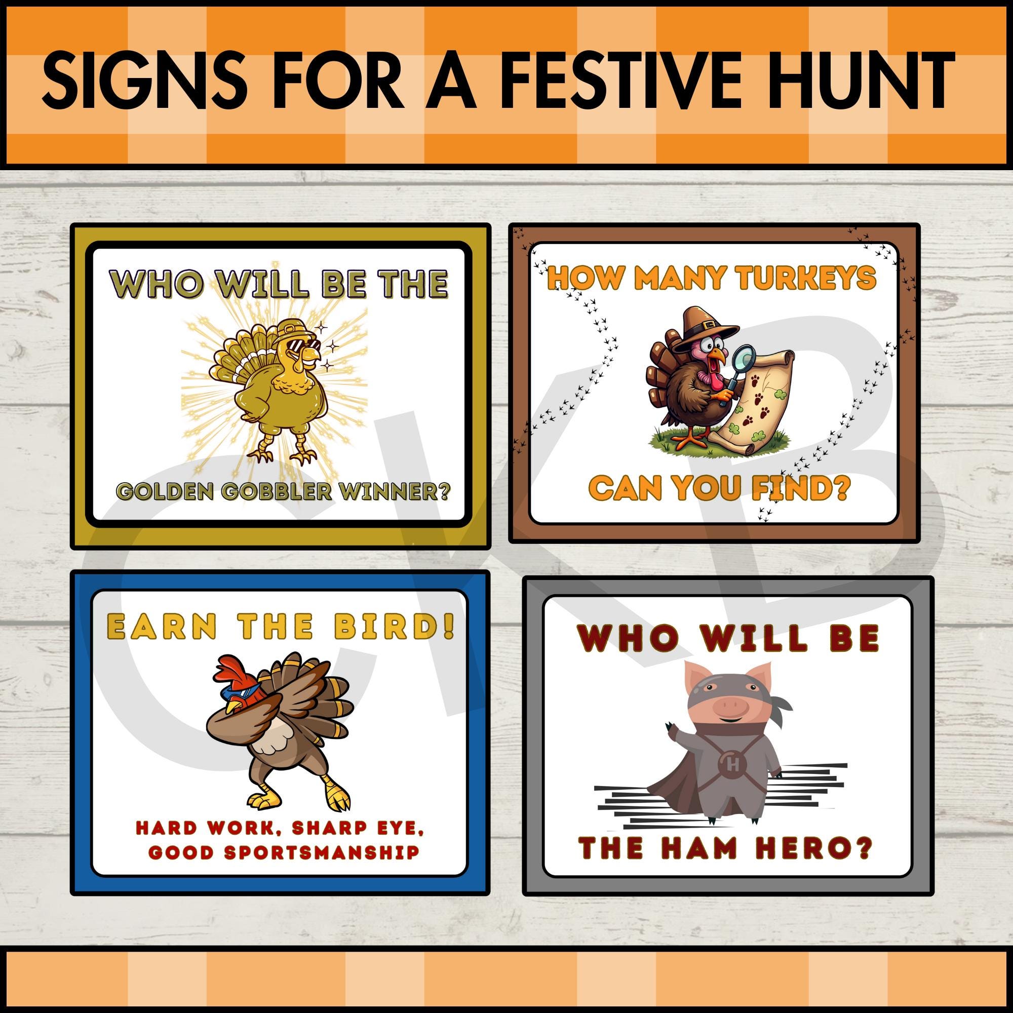 Thanksgiving Turkey Hunt Game: Printable Family Activity (version 2) - Etsy