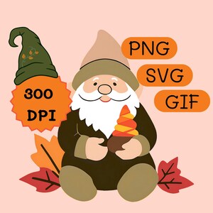 Halloween Candy Corn Clipart, Fall Autumn Clipart, Fall Gnome, Cute ...