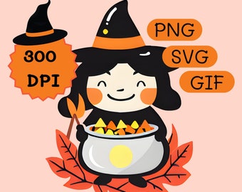 Halloween Candy Corn Clipart, Fall Autumn Clipart, Fall Gnome, Cute ...