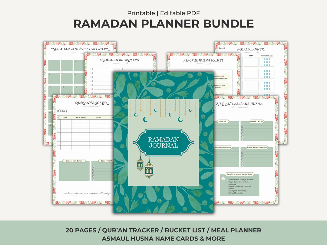 Ramadan Planner Bundle 2024/muslim Digital Daily Planner/islamic ...