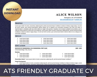 Professional CV Design Template for Word CV Templates Cv - Etsy