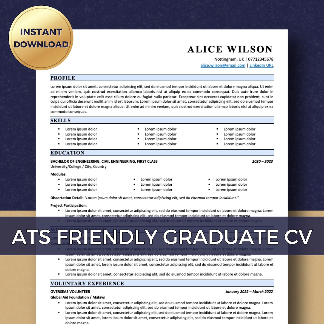 CV Template, Cv Template Uk, Cv Template Word, Cv Template Ats, Cv ...