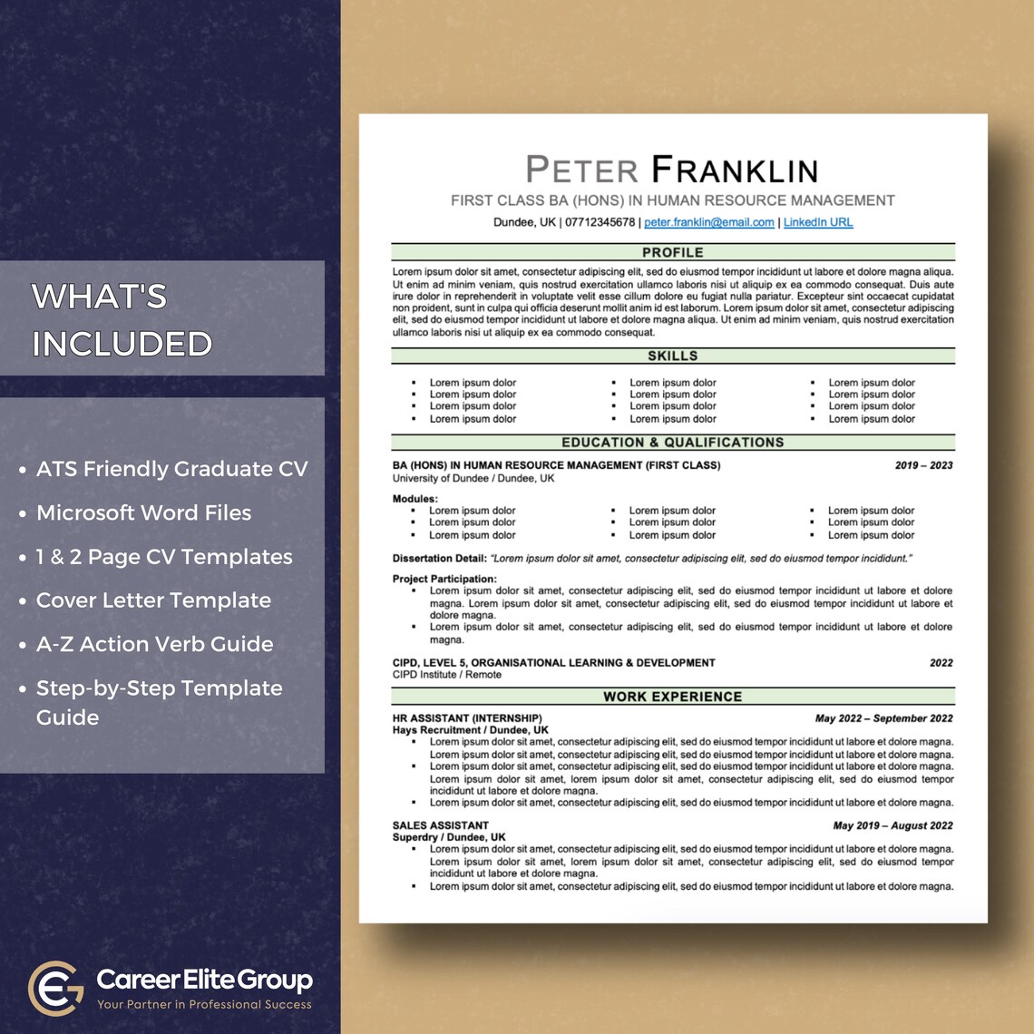 CV Template, Cv Template Uk, Cv Template Word, Cv Template Ats, Cv and ...
