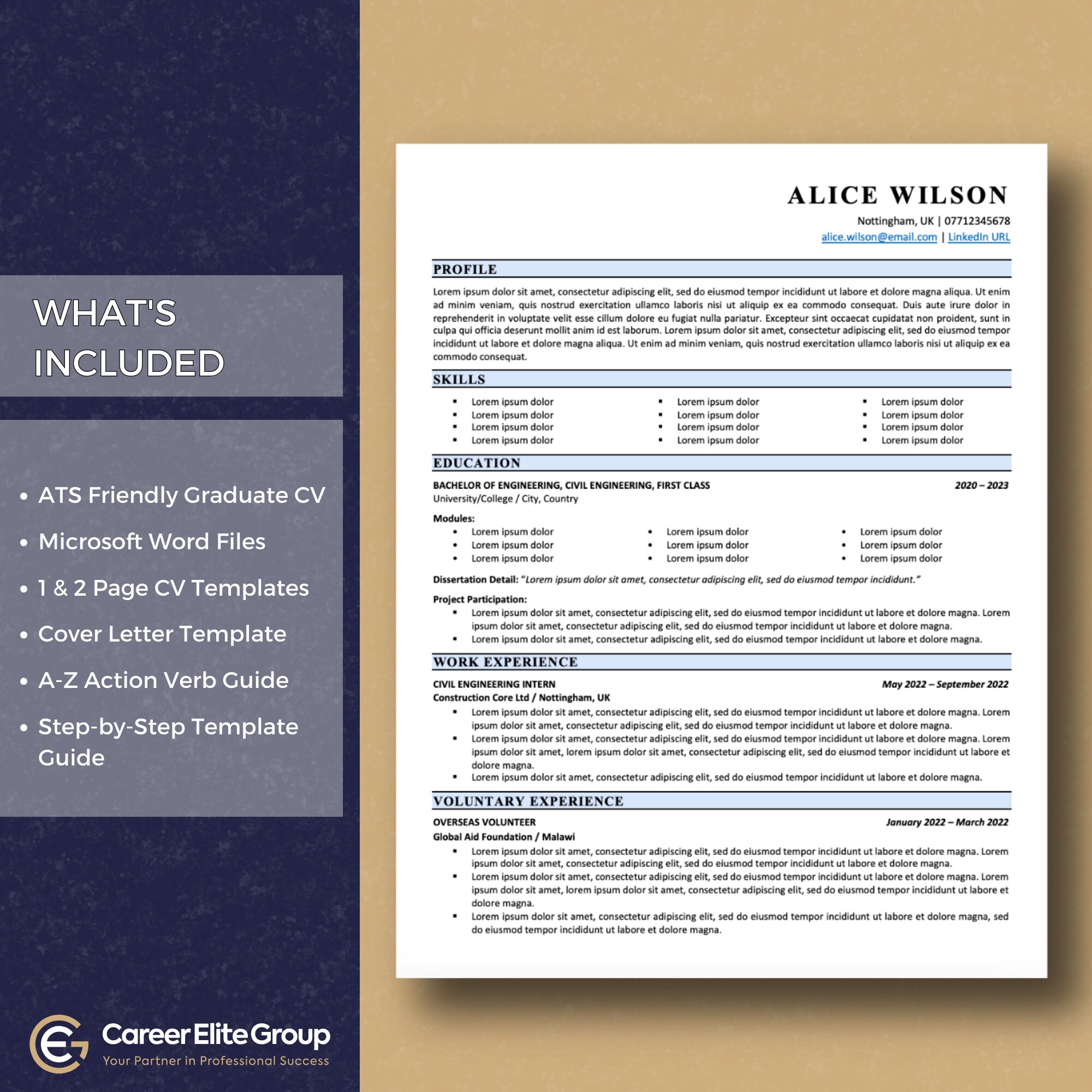 CV Template Cv Template Uk Cv Template Word Cv Template - Etsy