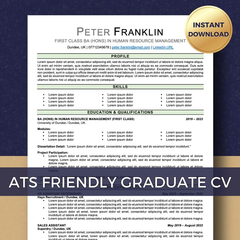 CV Template, Cv Template Uk, Cv Template Word, Cv Template Ats, Cv and ...