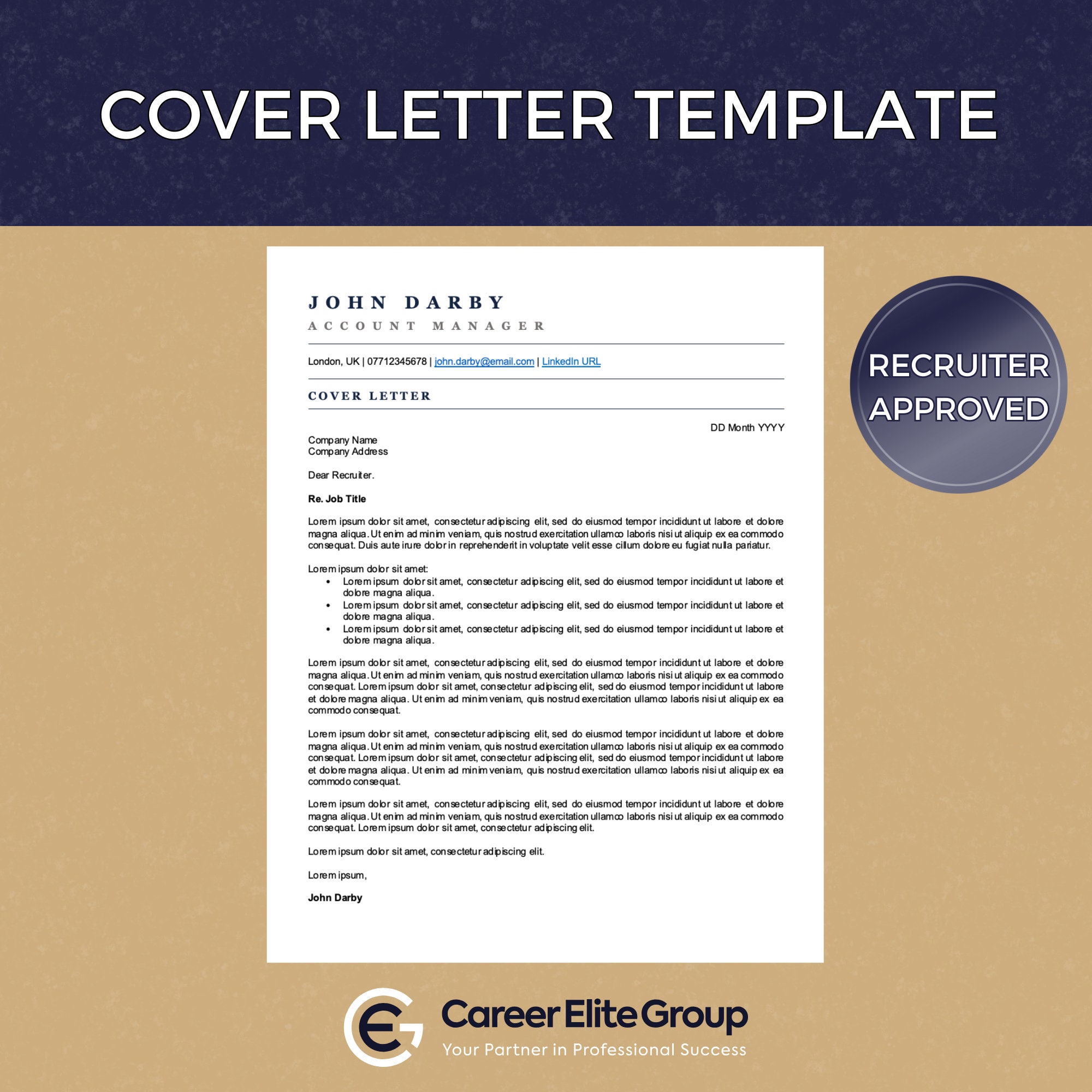 ATS Friendly CV Template for Microsoft Word, Cv and Cover Letter ...
