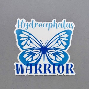 Hydrocephalus Warrior Butterfly Sticker | Hydrocephalus Sticker ...