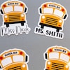 Modern Yellow School Bus Sticker | Ride the Bus Vinyl Sticker | School ...
