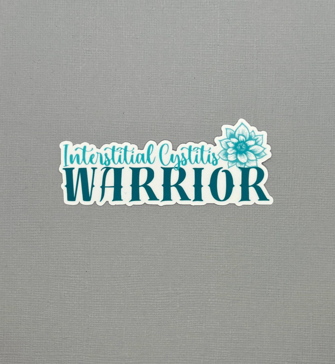 Interstitial Cystitis Warrior Flower Sticker | Interstitial Cystitis ...