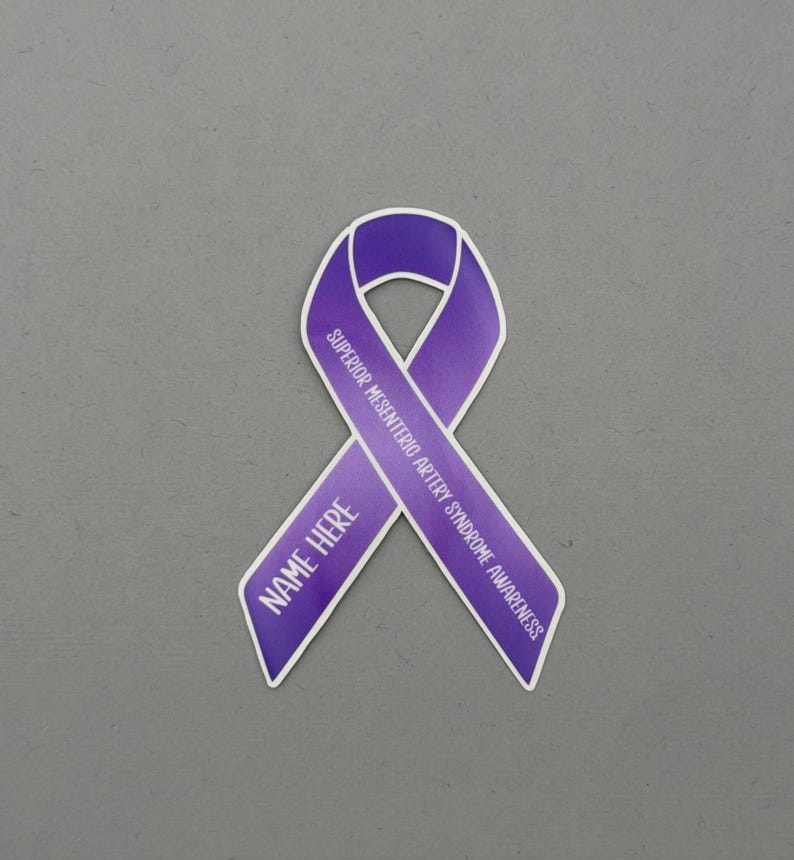 Superior Mesenteric Artery Syndrome Custom Ribbon Sticker | SMAS ...