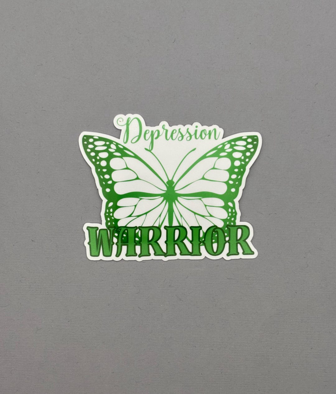 Depression Warrior Butterfly Sticker | Depression Awareness ...
