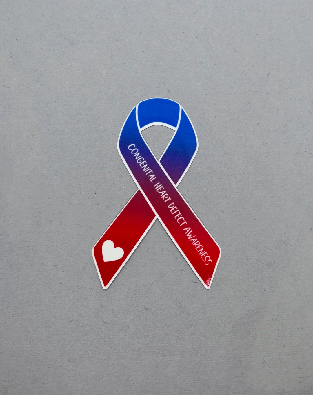 Congenital Heart Defect Awareness Ribbon Sticker | CHD Awareness | CHD ...