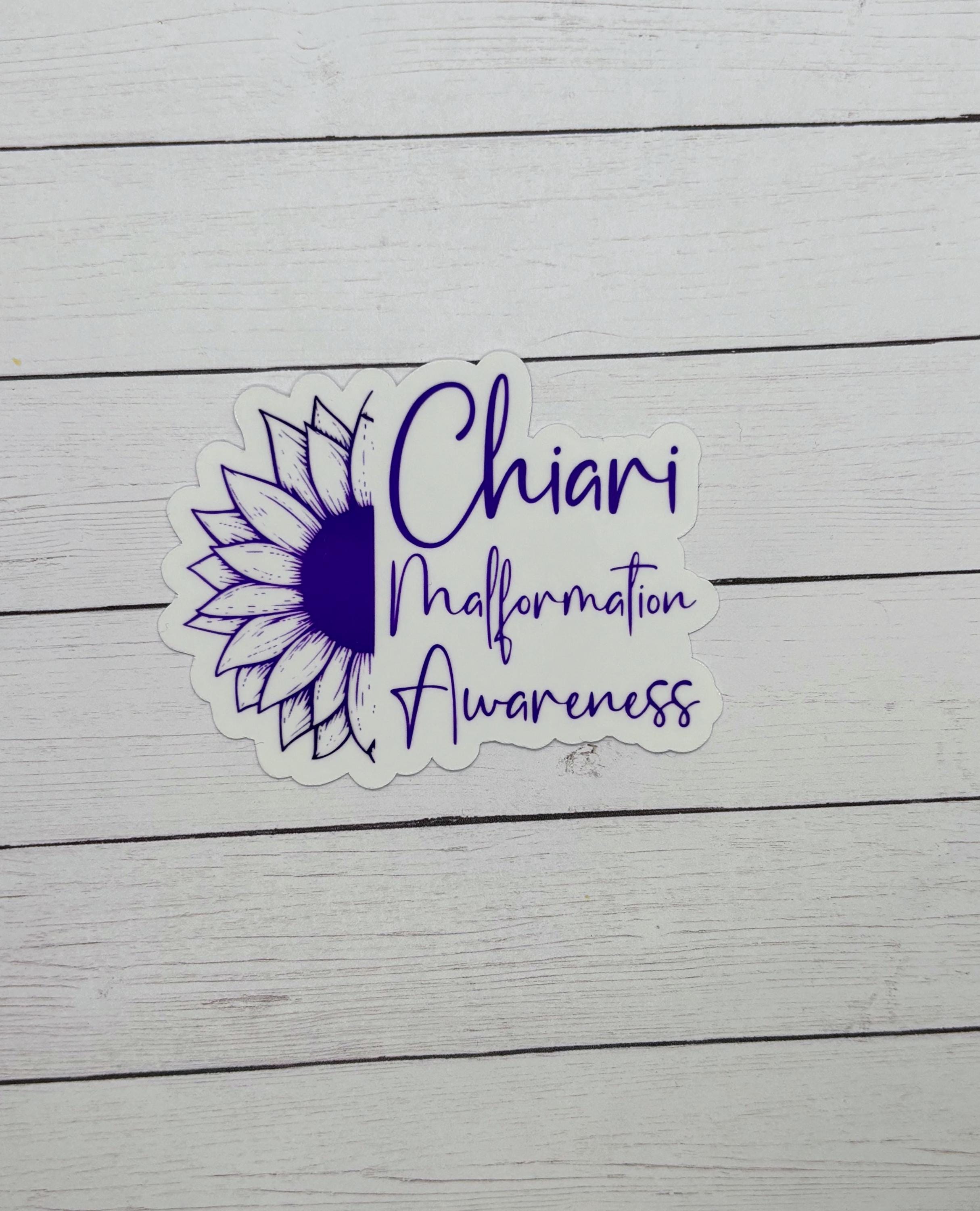 Chiari Malformation Awareness Sunflower Sticker | Chiari Malformation ...