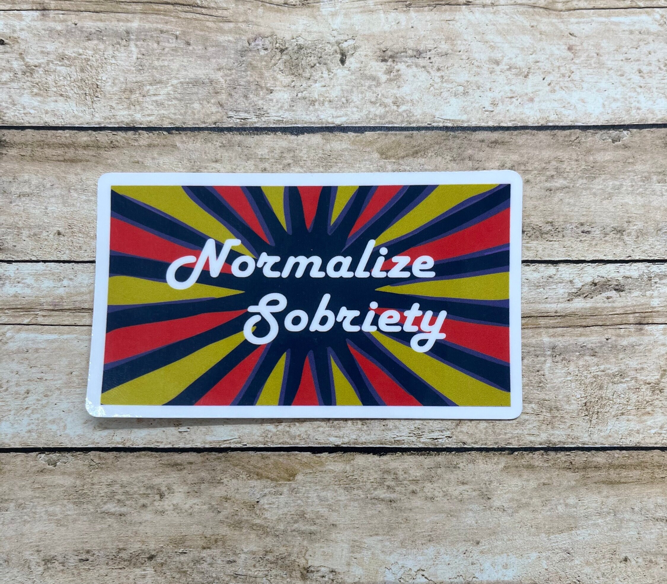 Normalize Sobriety Retro Sticker | Sobriety Gifts | Sobriety Gifts for ...