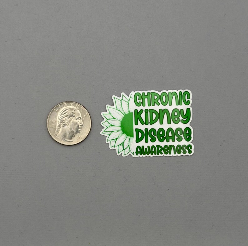 Chronic Kidney Disease Awareness Sunflower Sticker | CKD Awareness ...