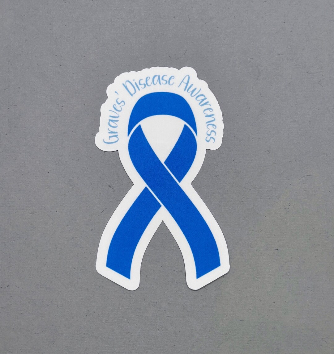 Grave's Disease Awareness Ribbon Sticker | Autoimmune Disease Sticker ...