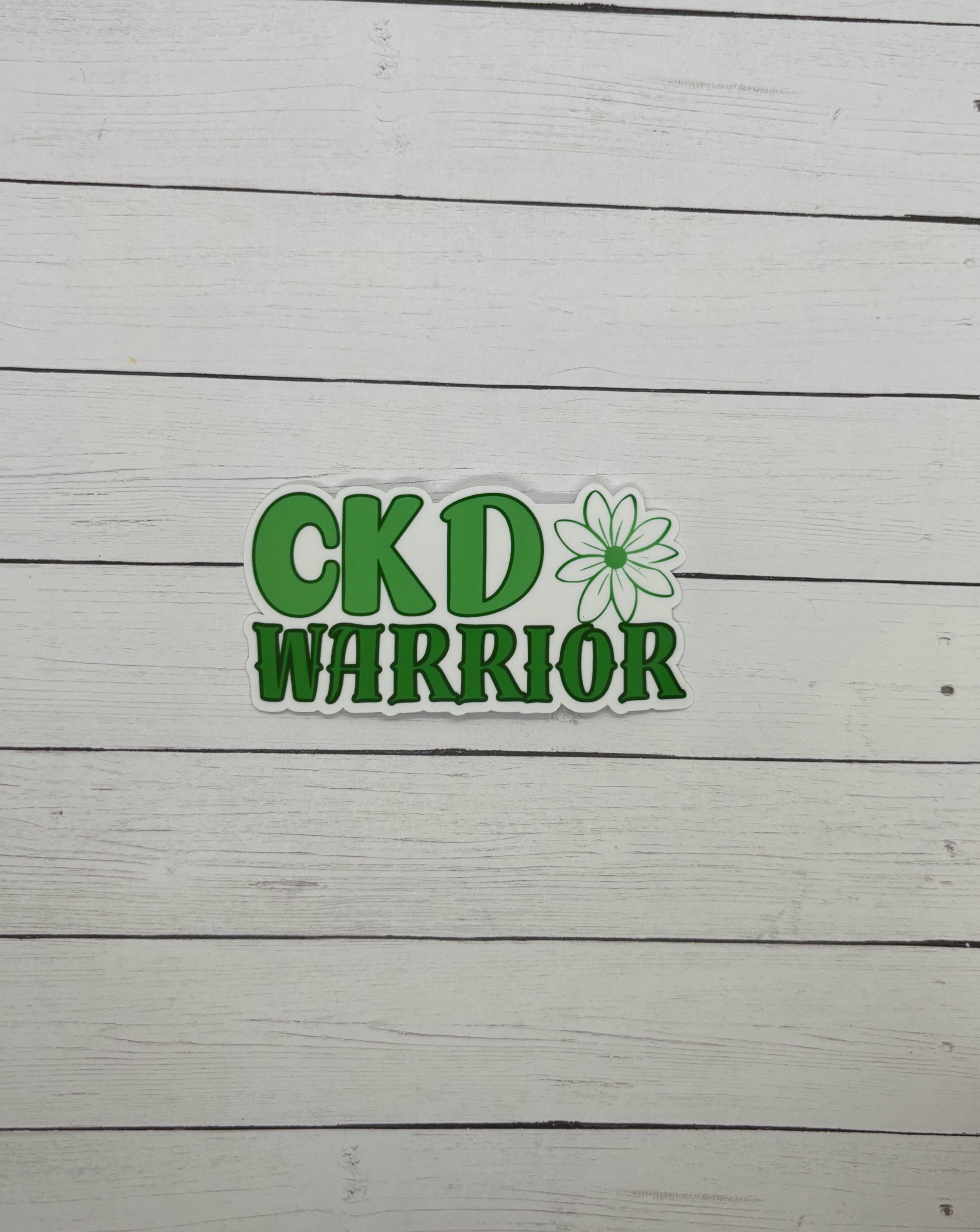 CKD (chronic Kidney Disease) Warrior Flower Sticker | CKD Awareness ...