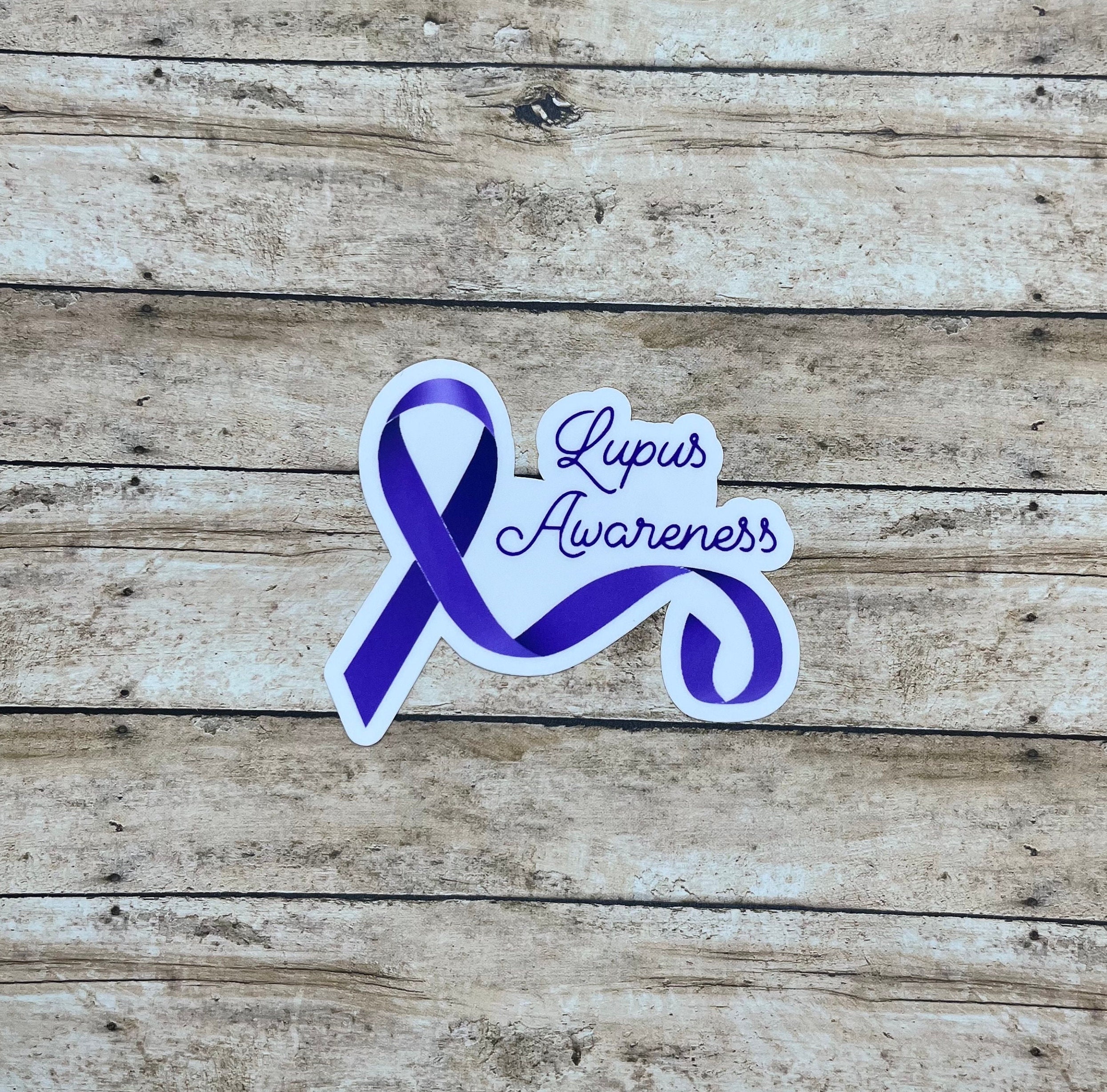Lupus Awareness Purple Ribbon Sticker Autoimmune Disease Awareness ...