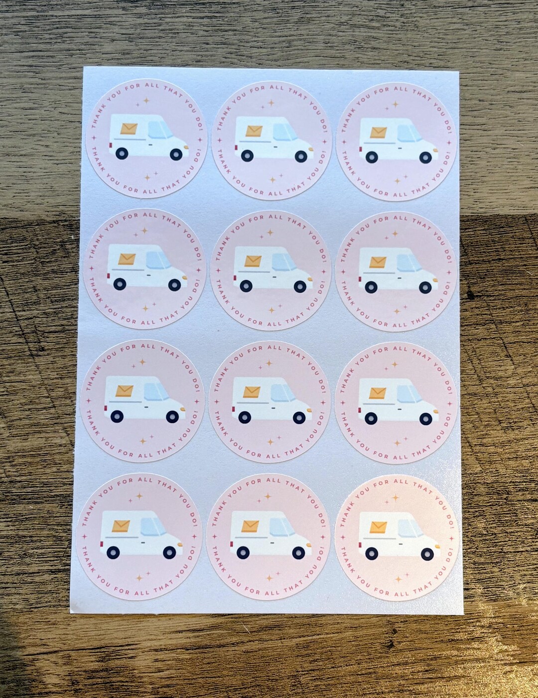 Thank You Mail Carrier Small Business Packaging Stickers - 12 Stickers ...