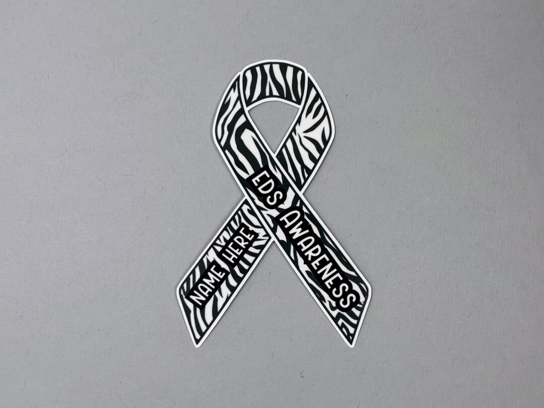 EDS Awareness Custom Ribbon Sticker | Ehlers-danlos Syndrome Sticker ...