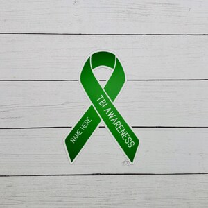 TBI (traumatic Brain Injury) Awareness Custom Ribbon Sticker | TBI ...
