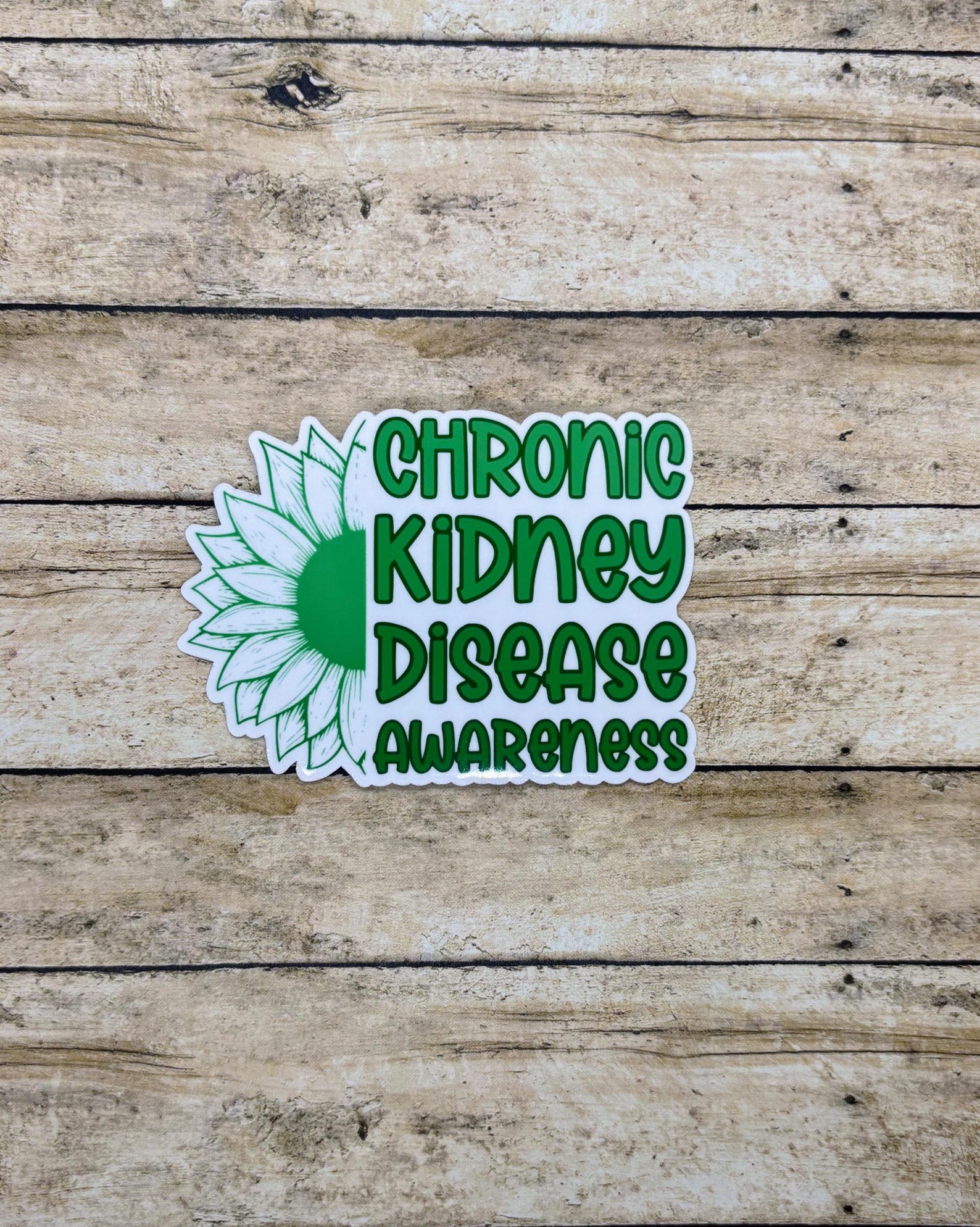 Chronic Kidney Disease Awareness Sunflower Sticker | CKD Awareness ...
