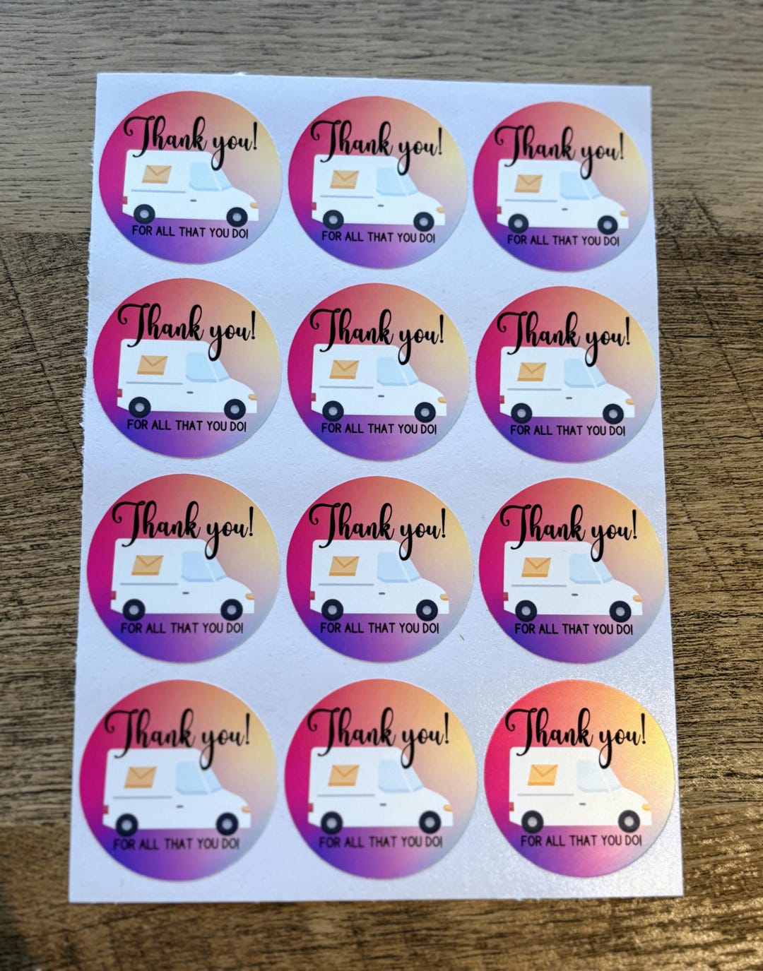 Thank You Mail Carrier Small Business Packaging Stickers - 12 Stickers ...
