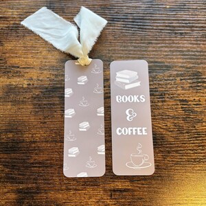 Books & Coffee Bookmark | Cute Bookmark | Gift for Mom | Gift for ...