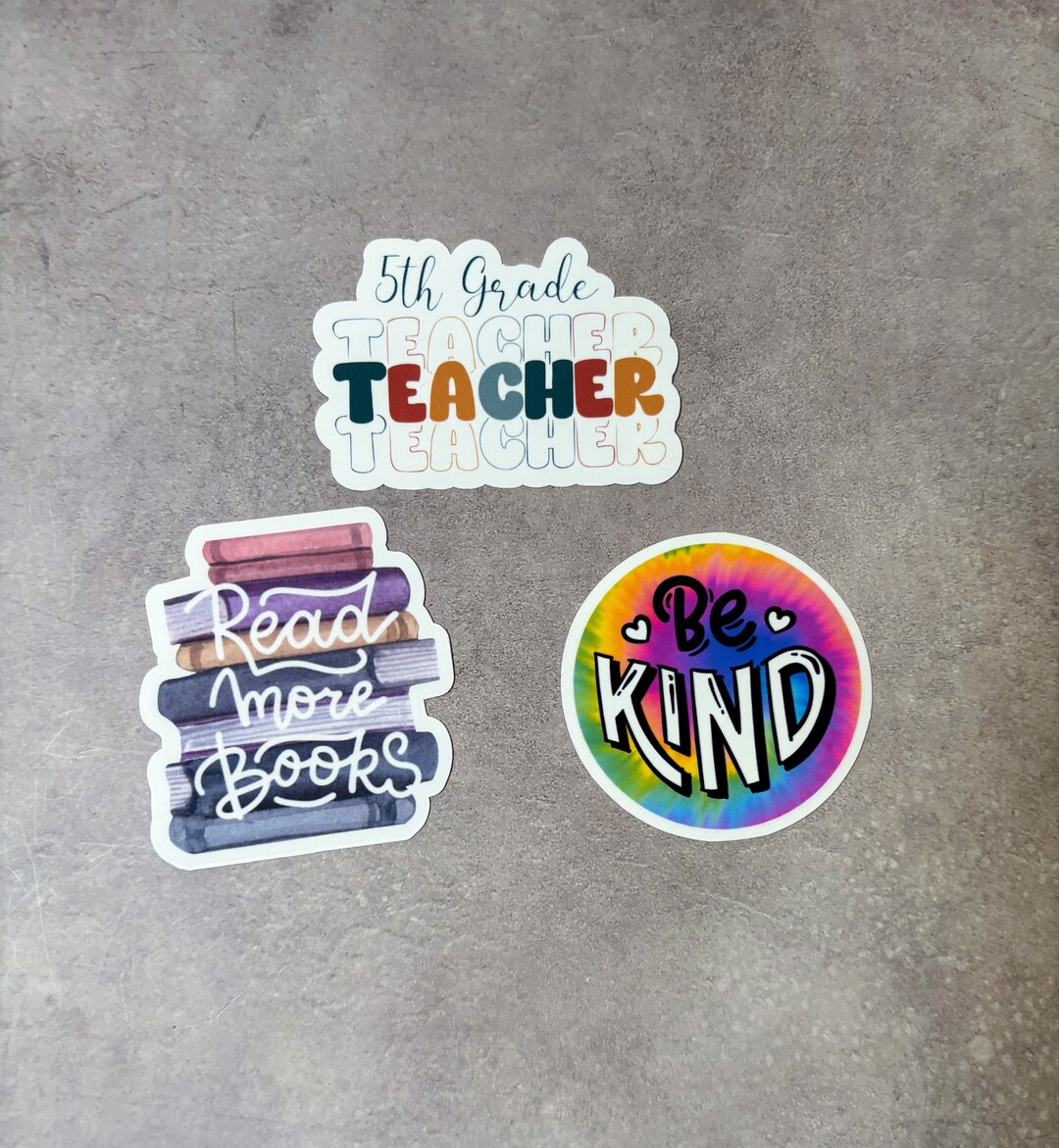 5th Grade Teacher 3 Pack Sticker Bundle | Teacher Gift | End of Year ...
