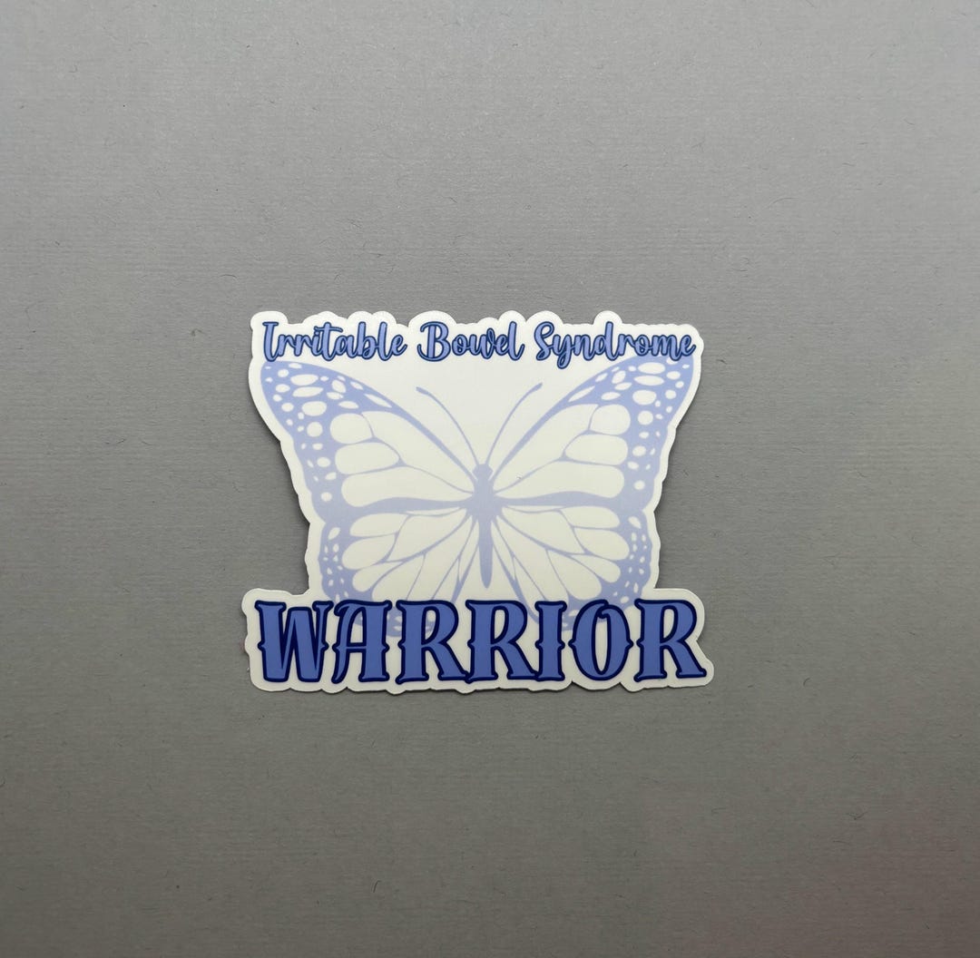 Irritable Bowel Syndrome Warrior Butterfly Sticker | IBS Awareness ...